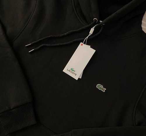 Толстовка Lacoste с капюшоном флисовая мужская