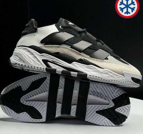 Кроссовки зимние Adidas Niteball black and white