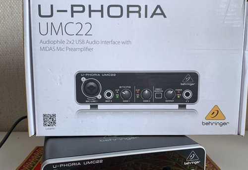 Behringer umc22 внешняя звуковая карта