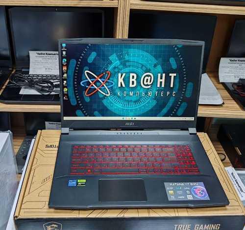 Новый игровой ноутбук MSI Katana 17 на гарантии