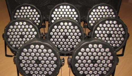 Светомузыка Стробоскопы 8шт LED Par54 Rgbw Mic DMX