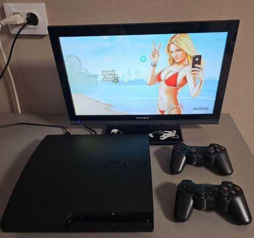 Sony Playstation 3 slim 320gb прошитая  45игр