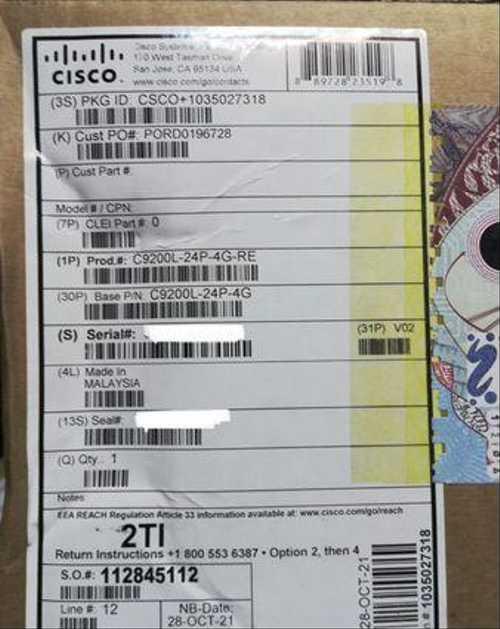 Новый Cisco C9200L-24P-4G-RE