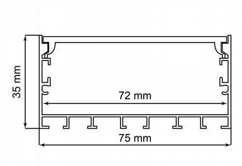 Профиль накладной для светодиодной ленты CAB258