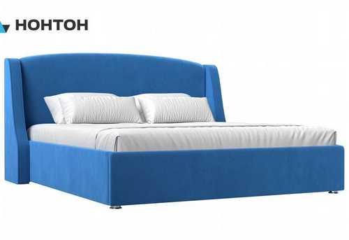 Кровать Лотос 1.6 м голубая