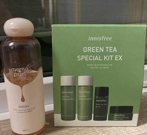 Innisfree green tea увлажняющий набор