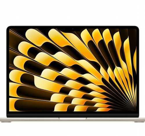 Ноутбук Apple MacBook Air 13 M3, 16 гб, 256 гб SSD, 8 Core CPU, 8 Core GPU, Starlight MC8J4