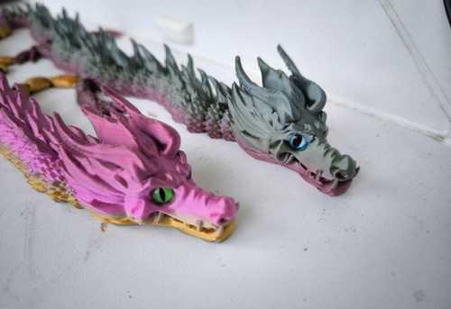 Дракон игрушка подвижный на 3D принтере