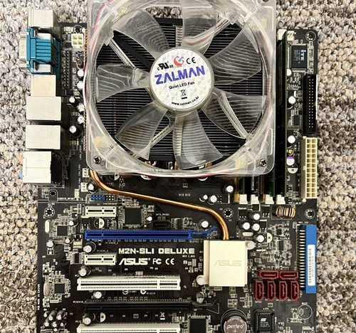 Asus M2N-SLI Deluxe в сборе