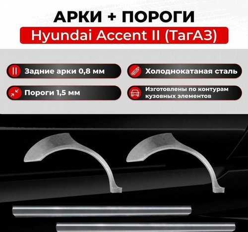 Комплект арок и порогов для Hyundai Accent