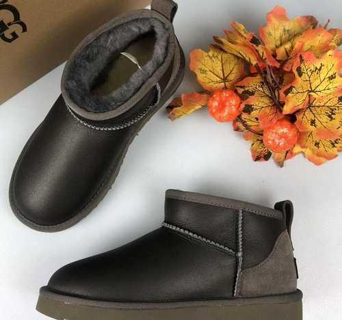 Угги Ugg Classic Ultra Mini Metallic Grey