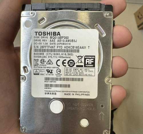 Toshiba жесткий диск 2.5 500gb