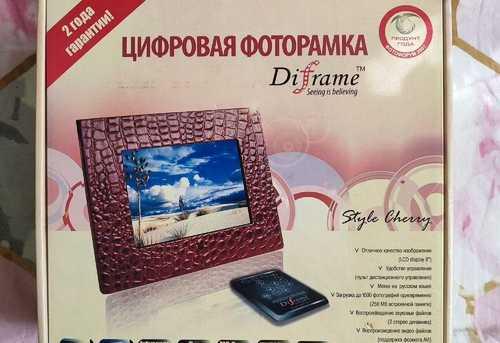 Цифровая фоторамка Diframe бордовая