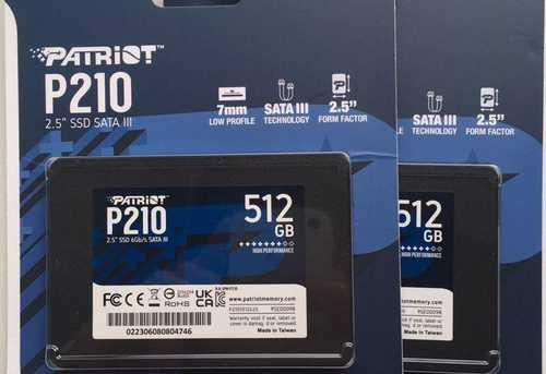Ssd диск Patriot P210 512gb новый