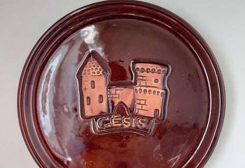 Тарелка декор Керамика Замок Цесис Латвия