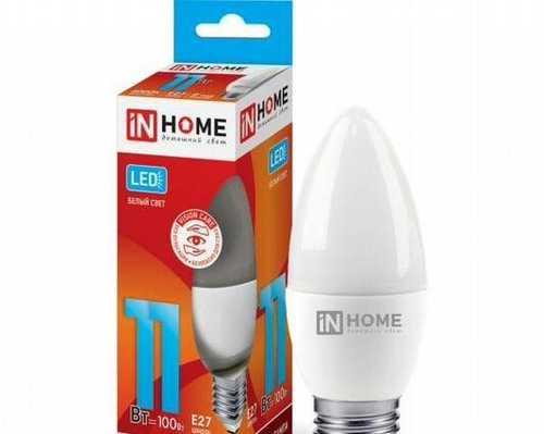 Светодиодная лампа IN home С37 11Вт 230В 4000К Е27