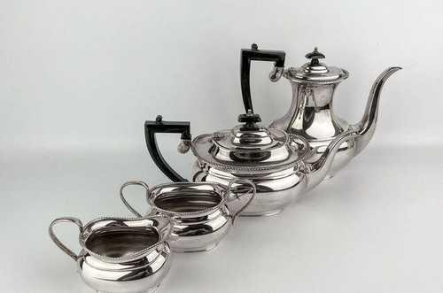 Чайно-кофейный набор, Англия, серебрение, 1900-30г