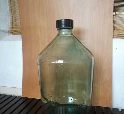 Бутыль стеклянная 10 литров с пробкой