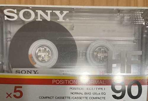 Аудиокассета sony HF90, Made in France, 1988