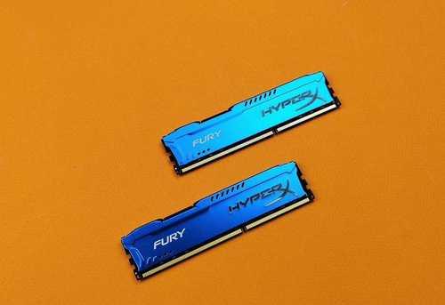 Память ддр3 HyperX Fury 1600 MHz 2*8 Gb dimm blue