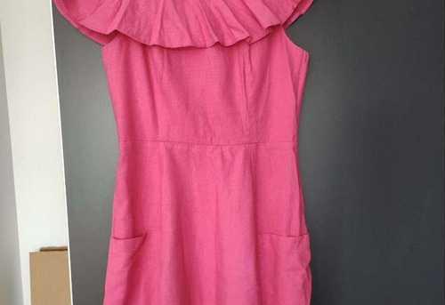 Платье ASOS розовое лен 42 размер
