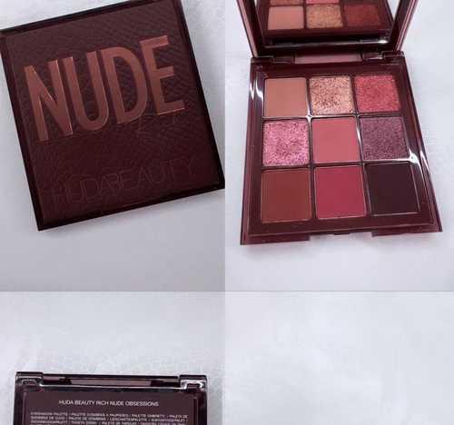 Палетка теней huda beauty nude Obsessions Rich