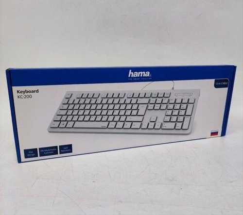 Клавиатура Hama KC-200 белый USB R1