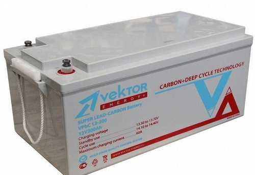 Аккумулятор Vektor Energy VPbC 12-200 carbon 200Ач