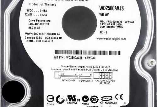 Жесткий диск Western Digital WD2500avkx 250GB SATA