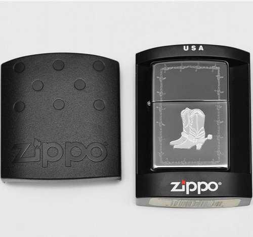 Зажигалка Zippo 20280 Silver Boots Оригинал Новая