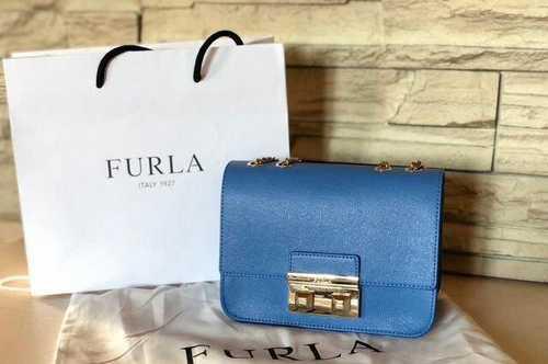 Furla сумка женская синяя мини