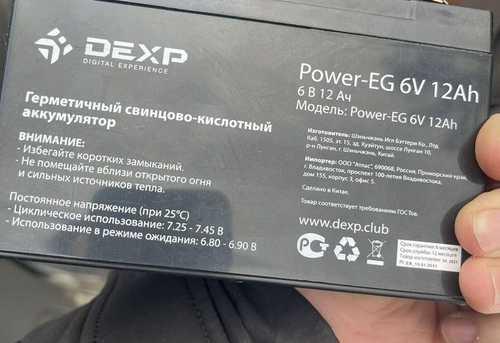 Аккумулятор 6В 12Ач dexp