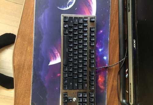 Механическая клавиатура, мышь gmng, коврик с RGB