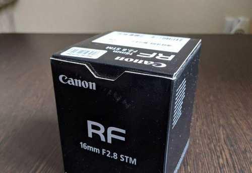 Объектив Canon RF 16mm f/2.8 STM Новый