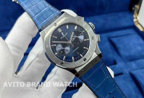 Часы мужские Hublot Хронограф механика синие