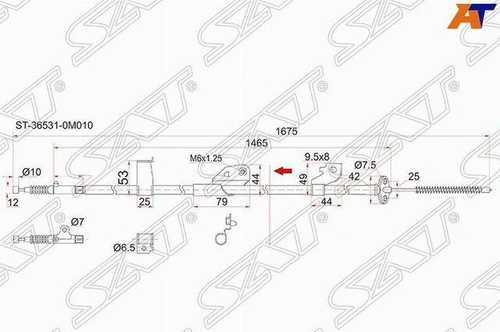 Трос ручника NS Sunny /Pulsar /Almera GA13 /14 /1