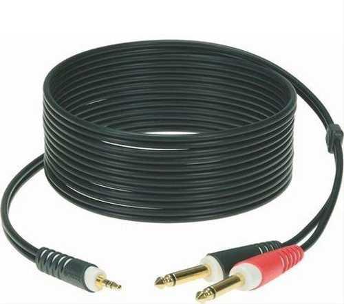 AY5-0200 Коммутационный кабель, 3.5мм-2x6.35мм, 2