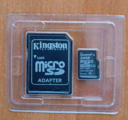 Карта памяти microsd 32gb с адаптером