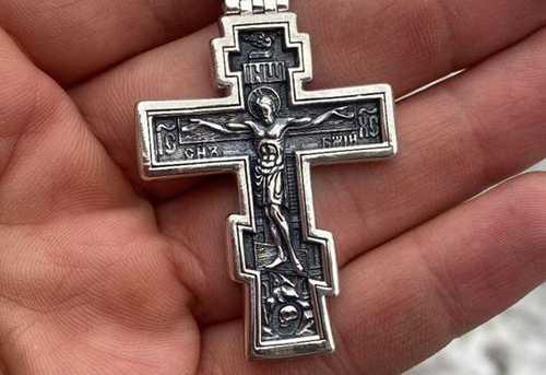 Крест православный мужской, серебро 925