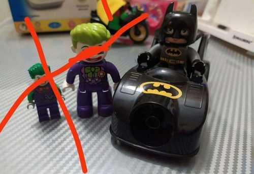 Lego дупло фигурки batman и бэтмашинка