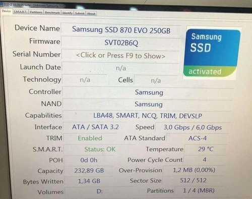 SSD Samsung EVO 870 новый