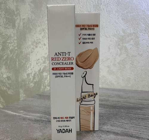 Yadah anti-t red zero concealer точечный консилер