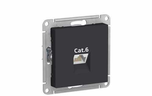 Розетка компьютерная RJ45 Cat.6 AtlasDetsin карбон