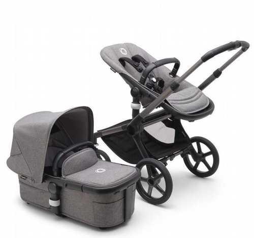 Новая Bugaboo Fox5 Black/Grey Melange