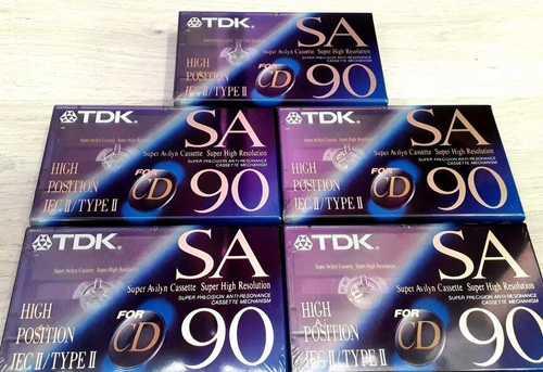 Аудиокассеты TDK SA90,запечатанные