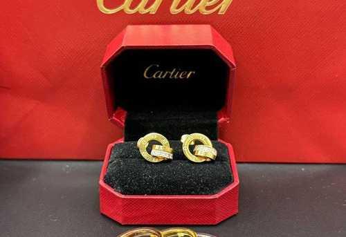 Cartier кольцо + серьги