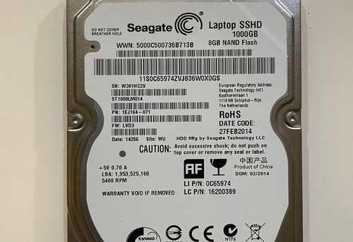 Жесткий диск гибрид sshd Seagate 1 TB