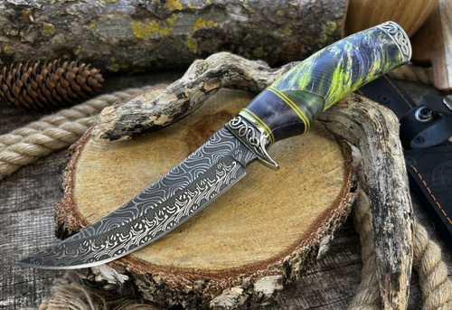 Нож №2», клинок сталь Мозаичный Дамаск, рукоять ко