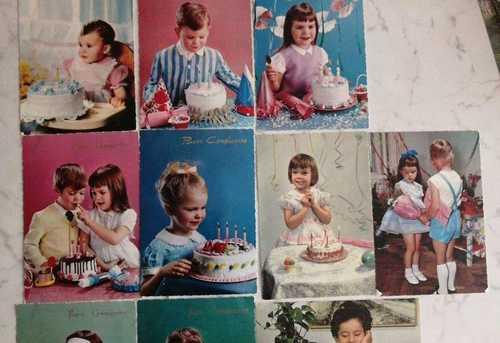 Винтажные открытки С днем рождения, Италия