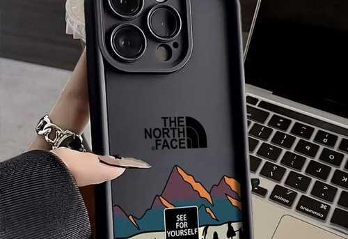 Черный Чехол на iPhone с принтом THE north face